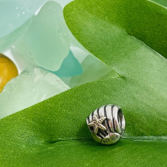 Pandora | Jewelry | Pandora Silver Gold Mixed Metal Shell Charm | Poshmark